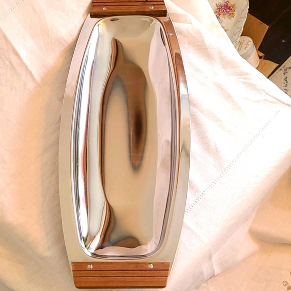 Kromex | Dining | Vintage Mid Century Kromex Chrome And Wood Handled ...